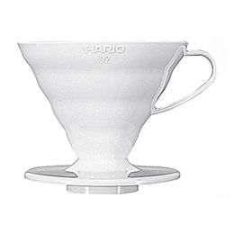 Kaffeefilter Gr.02 V60 Porzellan weiß mit Maßlöffel - Hario