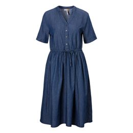 Sommerkleid Ragwear "CASAREA DENIM" Gr. L (40), N-Gr, blau (denim blue) Damen Kleider Freizeitkleider