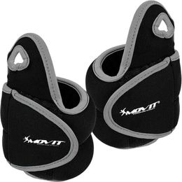 Movit® 2,0 kg Neopren Gewichtsmanschetten Daumenschlaufe, schwarz