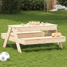 Picknicktisch mit Sandkasten für Kinder Massivholz Kiefer vidaXL62466