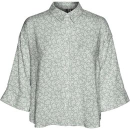 Véro Moda VERO MODA® Hemdbluse, 3/4-Arm, Blusenkragen, für Damen, grün, XS