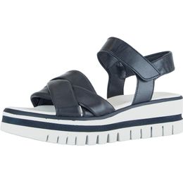 Gabor® Sandaletten, Keilabsatz, Leder, für Damen, blau, 37.5