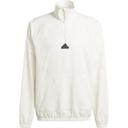 Adidas Hoodie, Troyer, für Herren, weiß, L