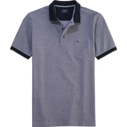 OLYMP Casual Poloshirt, Brusttasche, für Herren, blau, XL
