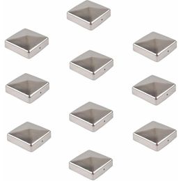 baumarktplus - 10x Pfostenkappe Edelstahl 101 mm Pyramide Abdeckkappe für Pfosten 10x10cm