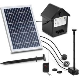 Uniprodo Solar-Springbrunnen Sauerstoffpumpe Solarzelle Solar-Teichpumpe 250 l/h 2 w