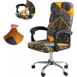 Hiasdfls - Schonbezug für Bürostühle für Erwachsene, Elastischer Stretch-Stuhlbezug für drehbare Bürostühle, moderne universelle abnehmbare