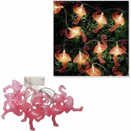 Hiasdfls - 1 Packung 1,5 m 10 LED-Flamingo-Lichterketten für Halloween-Dekoration, Weihnachtsdekoration, Requisiten für Hochzeitsfeier, Terrasse,