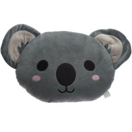 Puckator - Koala Plüsch Kissen Adoramals grau/schwarz/rosa, bestickt, 100 % Polyester.
