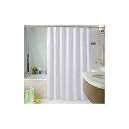 Einfarbiger Duschvorhang - Weiß 180 x 220 cm