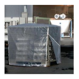 Gitterboxabdeckhaube Breite 850 x Länge 1250 mm transparent Gewicht 3,8 kg mit Reißverschluss