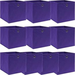 Aufbewahrungsboxen 10 Stk. Lila 32x32x32 cm - Lila - Prolenta Premium