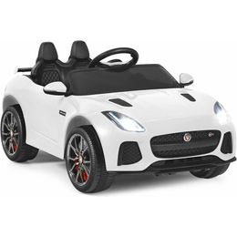 Goplus - Elektrofahrzeug Jaguar F-type svr, mit Musik, Elektrisches Kinderauto mit Vor- und Rückwaertsschalter, 12V Akku/Elektrisches Auto,