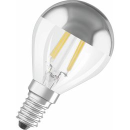 Led Spiegelkopflampe silber E14 4W warmweiß, klar Leuchtmittel - Osram