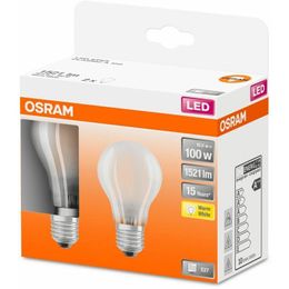 Osram - led Leuchtmittel Retrofit Star Classic E27 11 w 2er-Pack matt Leuchtmittel