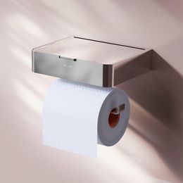 AM.PM Toilettenpapierhalter mit Ablage Klopapierhalter mit Feuchttüchterbox WC Rollenhalter Wandmontage mit bohren Klopapierhalter Papierhalter
