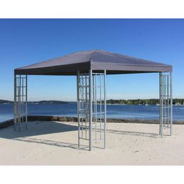 Metall Pavillon 3x4m Silver Garten Partyzelt Anthrazit ral 7012