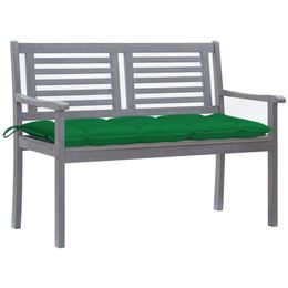 Prolenta Premium - 2-Sitzer-Gartenbank mit Auflage 120 cm Grau - Grau