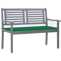 Prolenta Premium 2-Sitzer-Gartenbank mit Auflage 120 cm Grau - Grau