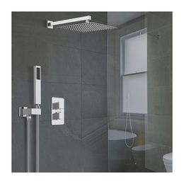 Duschsystem Unterputz Thermostat Duschset mit Kopfbrause Handbrause Duschset mit Hochdruck-Niederschlag Duschkopf Regendusche Dusche