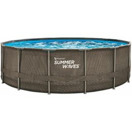 Pool Frame Dark Double Rattan Print Aktive 4,88 m x 1,22 m Pool - Summer Waves