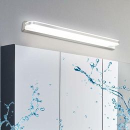 Hiasdfls - led Spiegelleuchte 9W 42 Kaltweiß, Badezimmerspiegel Wandleuchte IP44 Wasserdicht 6000K 600LM, Acryl Moderne led Wandleuchte Wandleuchte