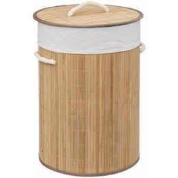 Wäschekorb bamboo, rund mit Deckel, 48 l