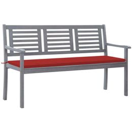 3-Sitzer-Gartenbank mit Auflage 150 cm Grau - Grau - Prolenta Premium