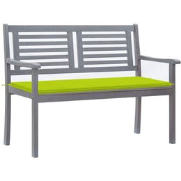 Prolenta Premium - 2-Sitzer-Gartenbank mit Auflage 120 cm Grau - Grau
