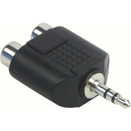 Audio Adapter KHA4090 533 Klinke Cinch schwarz, 1x 3,5mm Klinken Stecker / 2x Cinch Buchse Adapter - Schwaiger