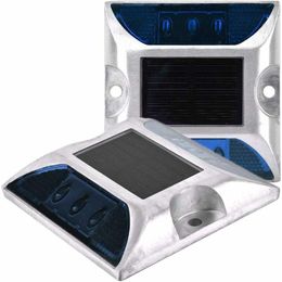 Bodenleuchten – 6 LED-solarbetriebene, wasserdichte, begehbare Decksleuchten