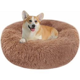 Rhafayre - Rundes weiches Katzen- und Hundebett - Plüschberuhigendes Anti-Stress-Katzen- und Hundekissen, waschbares bequemes Donut-Bett für kleine