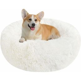 Rhafayre - Rundes weiches Katzen- und Hundebett - Plüschberuhigendes Anti-Stress-Katzen- und Hundekissen, waschbares bequemes Donut-Bett für kleine