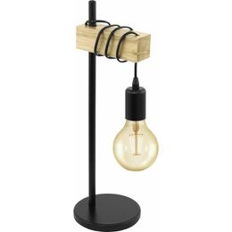 Tischleuchte Townshend schwarz/braun Tischlampe Industrial Nachttischlampe - Eglo