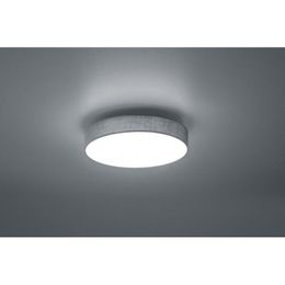 Iperbriko - Moderne LED-Deckenleuchte grau Lugano Stoff Lampenschirm Ø40 cm Trio Lighting