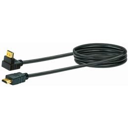 Schwaiger HDMI® Anschlusskabel HDMW13 053 mit Winkelstecker schwarz, 1,3m, 2x HDMI 1x 90° gewinkelt HDMI-Kabel & Stecker