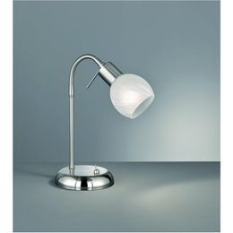 Studiolampe Nickel und weißes Glas 1xE14 Antibes Trio Lighting