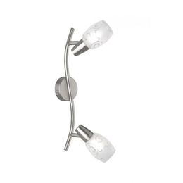 Colmar Nickel Strahler 2 led Strahler Satiniertes Glas L39 cm Trio Beleuchtung