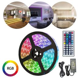 HENGDA 3M LED Streifen Lichtband Beleuchtung LED Strip Lichterkette RGB LED Stripe Band Strip Farbwechsel 30LEDs IP20 mit 44 Tasten Fernbedienung