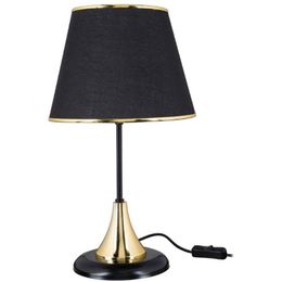 Iperbriko - Aden Tischlampe aus Metall und Lampenschirm aus schwarzem Stoff ASZ1632