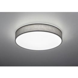 Iperbriko - LED-Deckenleuchte Lampenschirm grauer Lugano-Stoff Ø60 cm Trio Lighting