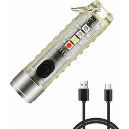 S11 Kleine Mini Leistungsstarke Keychain-Taschenlampe LED-Typ-C-Taschenlampen wiederaufladbare IP65-Multifunktions-Multifunktionsfunktion zum