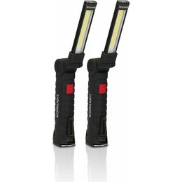 Hiasdfls - Wiederaufladbare Fackel-Lampe USB-Brenner-LED-Arbeitslicht magnetischer magnetischer COB-Haken hängen für die Außenlampe im Freien (2