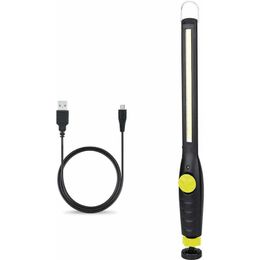 Wiederaufladbare USB-Arbeitsleuchte COB-Inspektionslampe Taschenlampe mit Magnetfuß und Aufhängehaken für Heimwerker, Zuhause, Arbeit, Angeln,