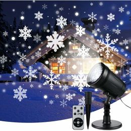 Weihnachtsprojektor im Freien, Weihnachtsschneeprojektionslichter, Schneeflocke-Projektorlampe IP65 Hiasdfls
