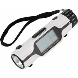Hiasdfls - Reise-Taschenlampen-Wecker, LED-Taschenlampe, digitale Weltzeit-Reisewecker, Außenthermometer