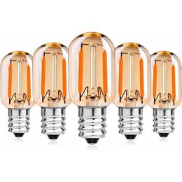 Hiasdfls - 1 w E14 LED-Glühlampe entspricht 10 w, T22 Backofenlampe, Dunstabzugshaube, Kühlschrank, Kristall-Kronleuchter, E14 LED-Lampe,