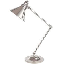 etc-shop Schreibtischlampe Bürolampe Beistelllampe Nickel h 66 cm Spot verstellbar
