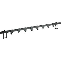 Wenko Turbo-Loc® Hakenleiste Gala mit 8 Haken, Wandleiste, 60 cm, Schwarz, pulverbeschichtetes Metall schwarz, pulverbeschichtetes Metall schwarz - schwarz