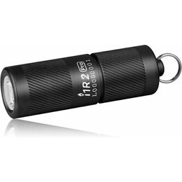 Hiasdfls - I1R2 Pro Mini Schlüsselanhänger Taschenlampe Edc Wiederaufladbare LED-Taschenlampe mit Typ-C-USB-Kabel 180 Lumen (Schwarz)